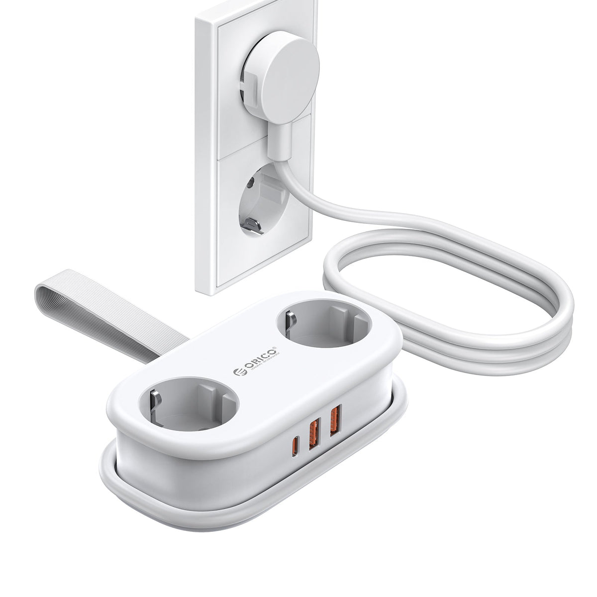 ORICO AP3 PRO Pocket Travel Power Strip with USB-C PD 20W Fast Charging